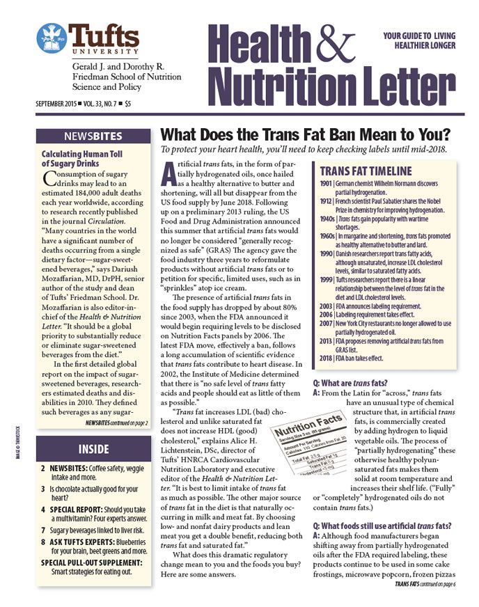 Download The Full September 2015 Issue PDF - Tufts Health & Nutrition ...