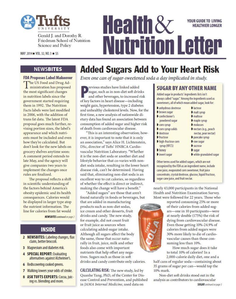 May-2014 Archives - Tufts Health & Nutrition Letter