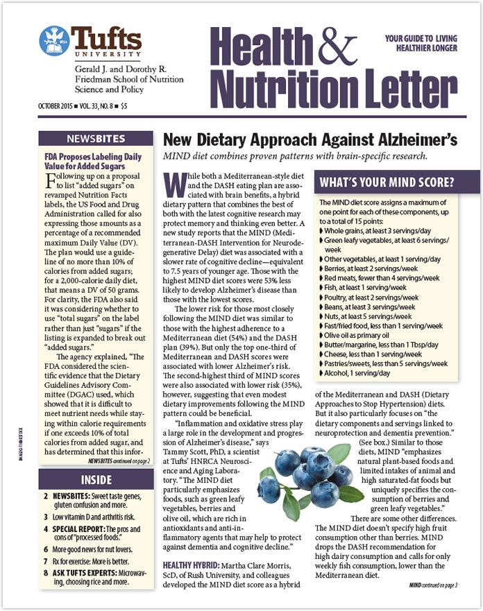 Download The Full October 2015 Issue PDF - Tufts Health & Nutrition Letter
