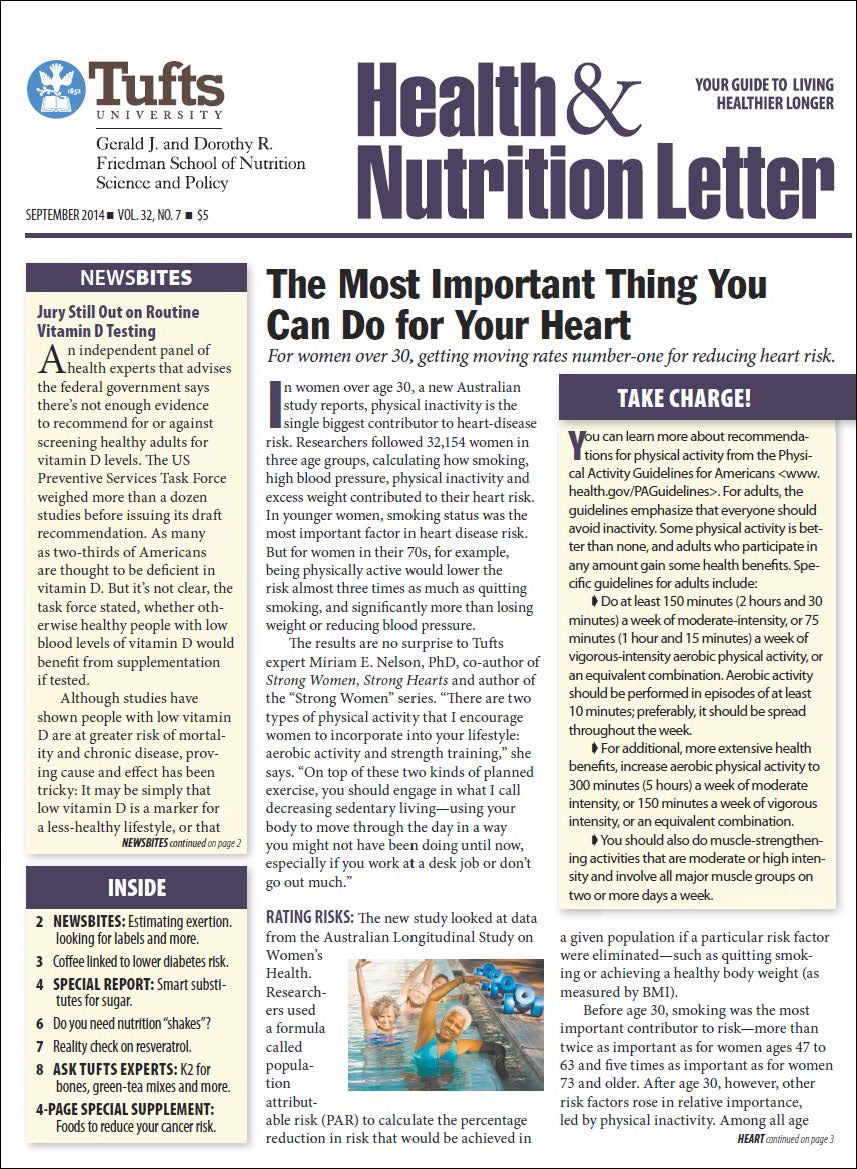Download The Full September 2014 Issue PDF - Tufts Health & Nutrition ...