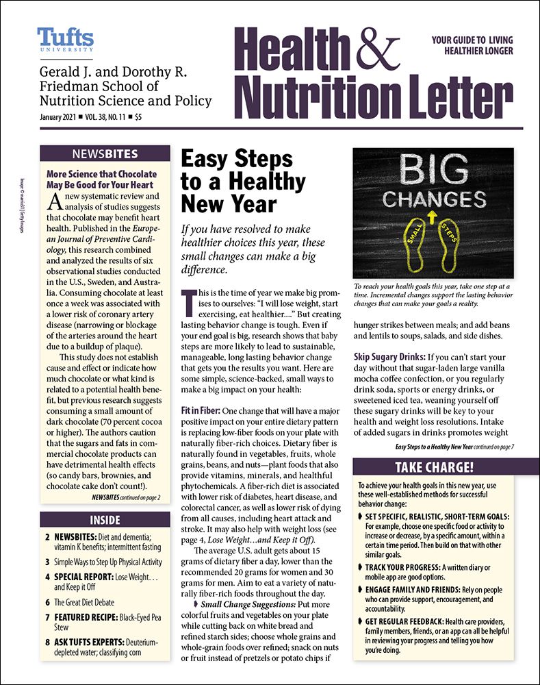 Download The January 2021 Full Issue PDF - Tufts Health & Nutrition Letter