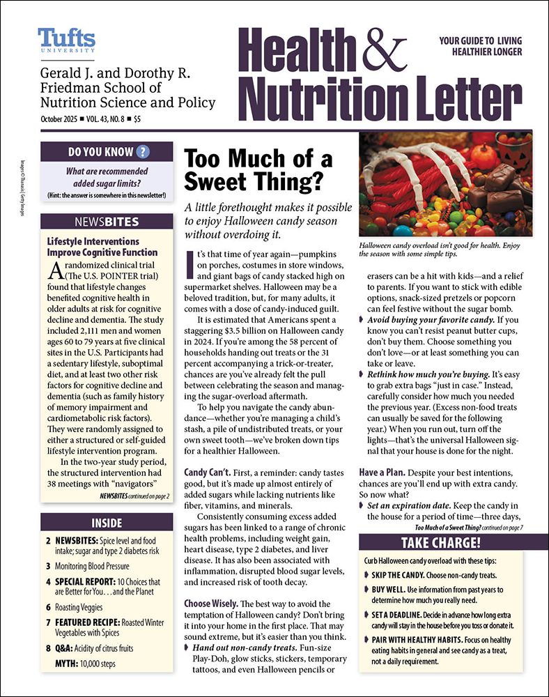 Download The Full October 2025 Issue PDF - Tufts Health & Nutrition Letter